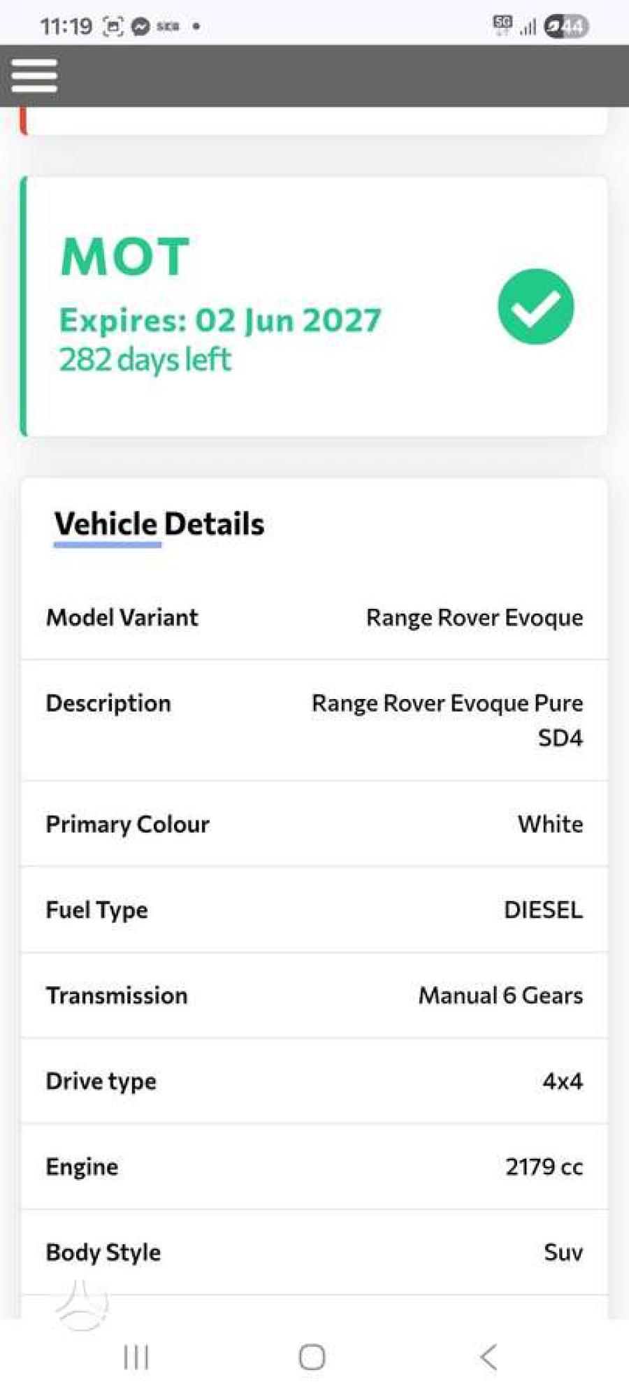 Balts Land Rover Range Rover Evoque 2012 Jonava, ar dzinēja tilpumu 2.18 L un nobraukumu 107 tūkst. km par 2999 €, foto 13 vietnē AUTOMOTO.COM.LV