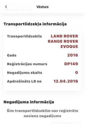 Balts Land Rover Range Rover Evoque 2016 Rīga, ar dzinēja tilpumu 2.00 L un nobraukumu 152 tūkst. km par 11600 €, foto 31 vietnē AUTOMOTO.COM.LV