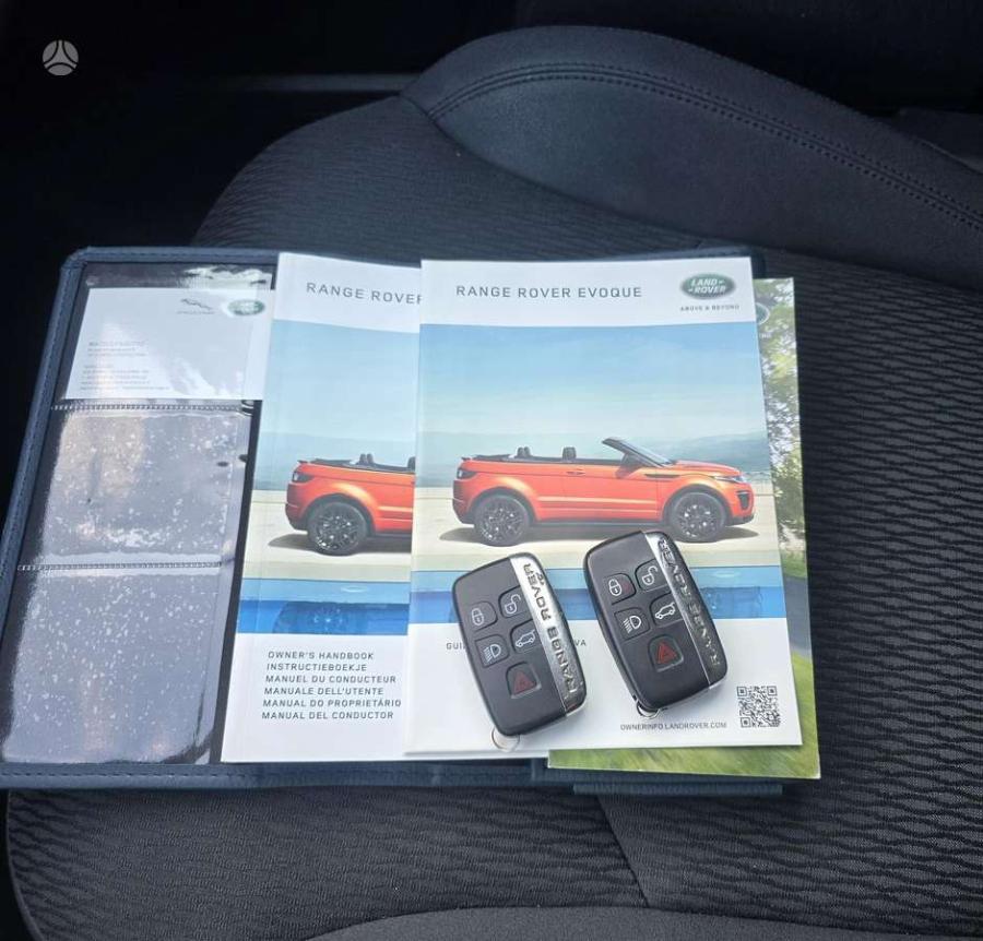 White Land Rover Range Rover Evoque 2017 in Panevezys, with an engine capacity of 2.00 L and mileage of 188 thousand km for 8899 €, photo 28 on AUTOMOTO.COM.LV