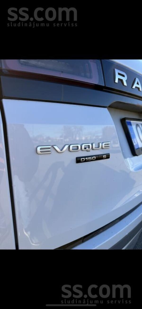 White Land Rover Range Rover Evoque 2019 in Riga, with an engine capacity of 2.00 L and mileage of 46 thousand km for 22900 €, photo 9 on AUTOMOTO.COM.LV