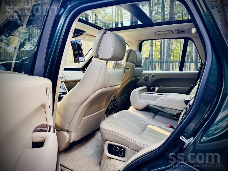 Green Land Rover Range Rover 2014 in Riga, with an engine capacity of 4.40 L and mileage of 280 thousand km for 23900 €, photo 20 on AUTOMOTO.COM.LV