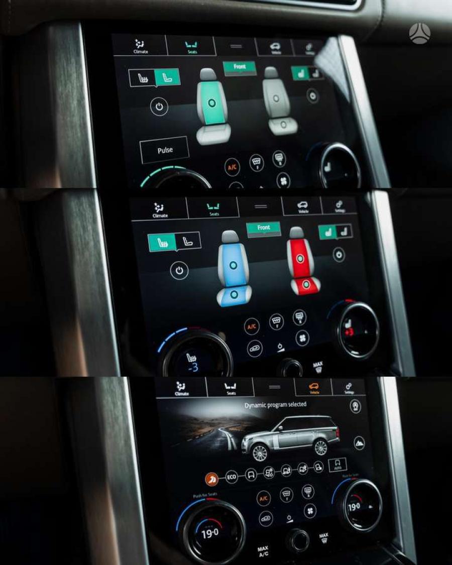 Grey Land Rover Range Rover 2019 in Vilnius, with an engine capacity of 4.37 L and mileage of 161 thousand km for 49999 €, photo 26 on AUTOMOTO.COM.LV