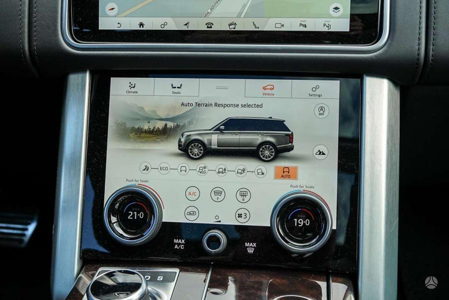Pelēks Land Rover Range Rover 2019 Kauņa, ar dzinēja tilpumu 4.37 L un nobraukumu 172 tūkst. km par 37950 €, foto 23 vietnē AUTOMOTO.COM.LV