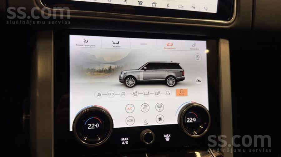 Pelēks Land Rover Range Rover 2020 Rīga, ar dzinēja tilpumu 3.00 L un nobraukumu 138 tūkst. km par 44490 €, foto 21 vietnē AUTOMOTO.COM.LV
