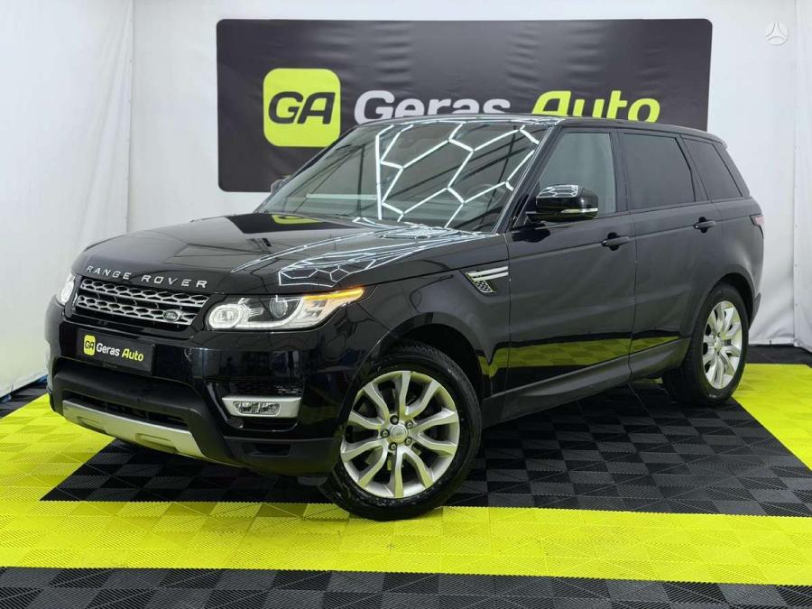 Melns Land Rover Range Rover Sport 2015 Viļņa, ar dzinēja tilpumu 2.99 L un nobraukumu 366 tūkst. km par 14350 €, foto 1 vietnē AUTOMOTO.COM.LV
