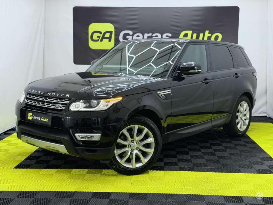 Black Land Rover Range Rover Sport 2015 in Vilnius, with an engine capacity of 2.99 L and mileage of 366 thousand km for 13390 €, photo 1 on AUTOMOTO.COM.LV