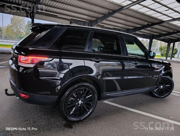 Black Land Rover Range Rover Sport 2015 in Riga, with an engine capacity of 3.00 L and mileage of 213 thousand km for 14590 €, photo 5 on AUTOMOTO.COM.LV