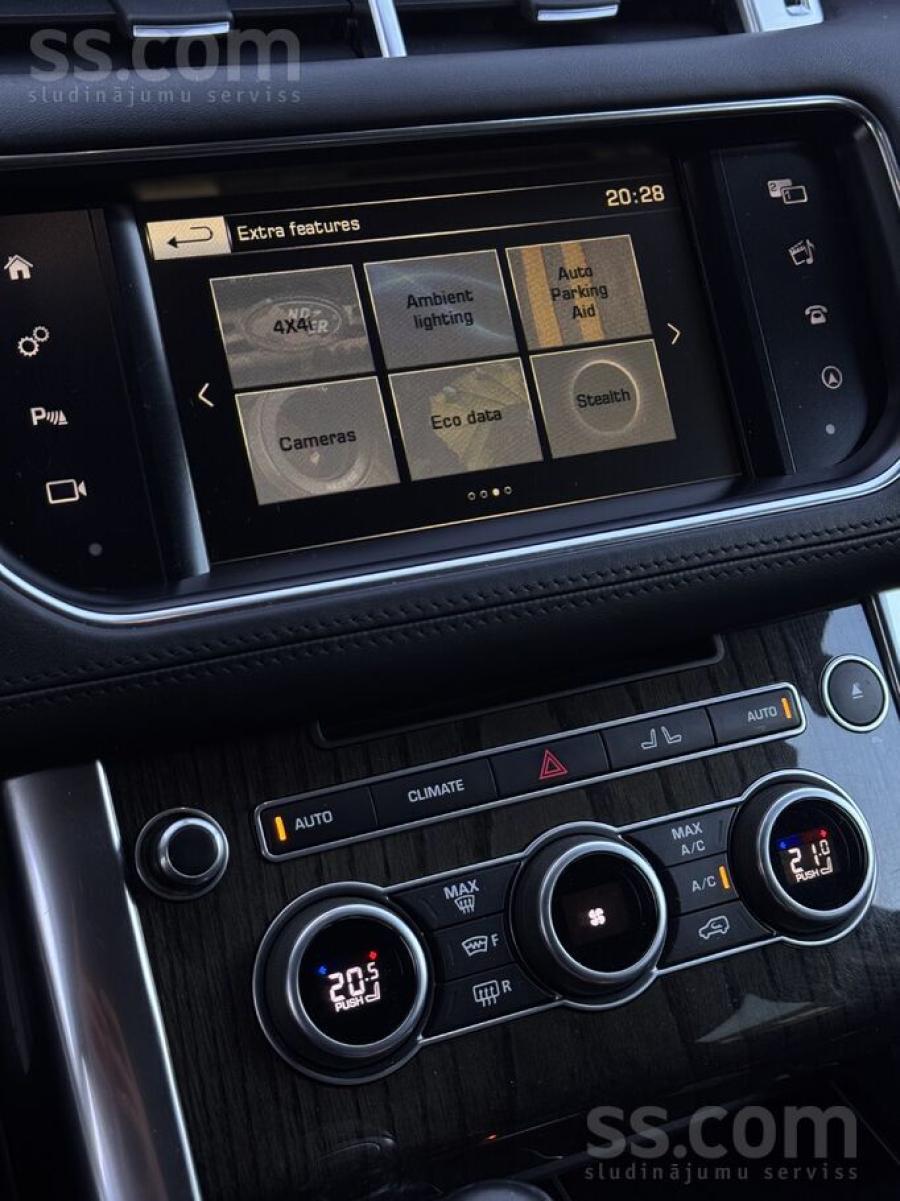 Melns Land Rover Range Rover Sport 2016 Ogre, ar dzinēja tilpumu 3.00 L un nobraukumu 147 tūkst. km par 19500 €, foto 19 vietnē AUTOMOTO.COM.LV