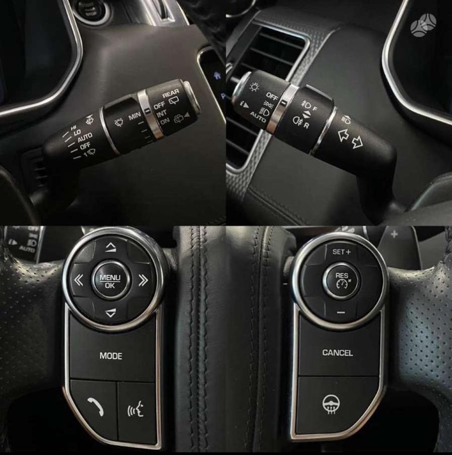 Melns Land Rover Range Rover Sport 2016 Kauņa, ar dzinēja tilpumu 4.40 L un nobraukumu 203 tūkst. km par 17900 €, foto 23 vietnē AUTOMOTO.COM.LV