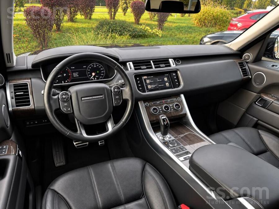Black Land Rover Range Rover Sport 2016 in Riga, with an engine capacity of 3.00 L and mileage of 148 thousand km for 16750 €, photo 13 on AUTOMOTO.COM.LV