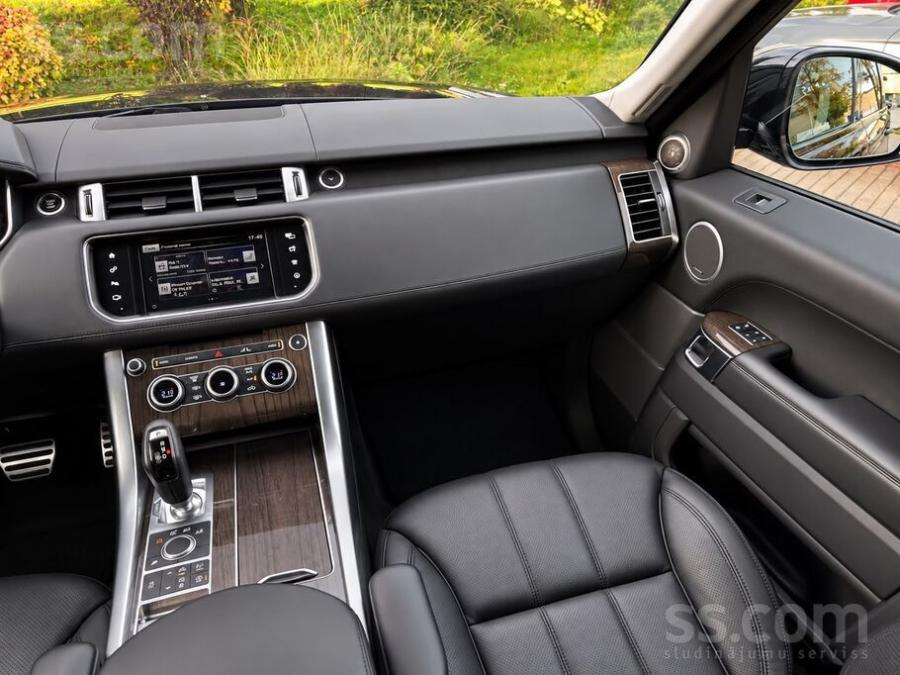 Black Land Rover Range Rover Sport 2016 in Riga, with an engine capacity of 3.00 L and mileage of 148 thousand km for 16750 €, photo 15 on AUTOMOTO.COM.LV
