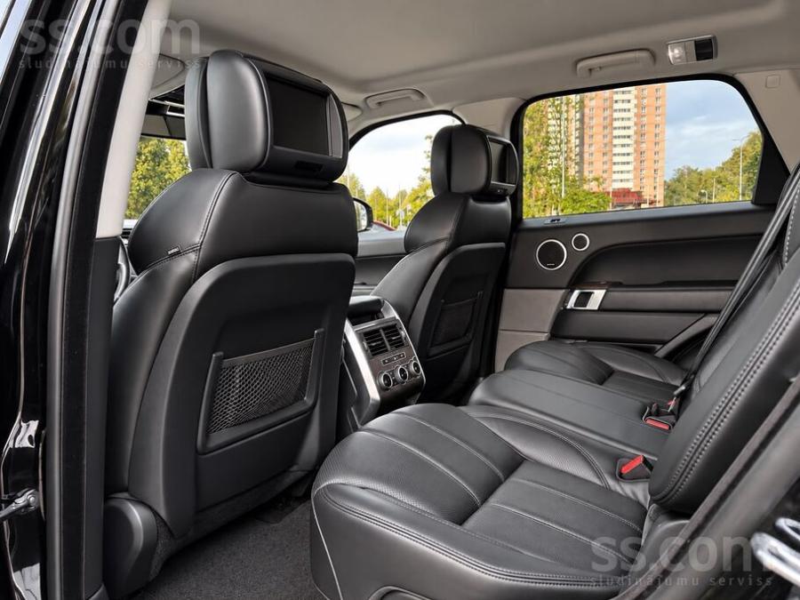 Black Land Rover Range Rover Sport 2016 in Riga, with an engine capacity of 3.00 L and mileage of 148 thousand km for 16750 €, photo 19 on AUTOMOTO.COM.LV
