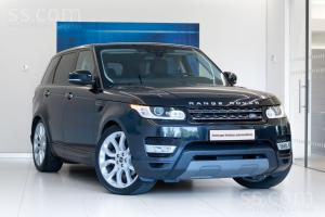 Melns Land Rover Range Rover Sport 2017 Rīga, ar dzinēja tilpumu 3.00 L un nobraukumu 165 tūkst. km par 19990 €, foto  vietnē AUTOMOTO.COM.LV