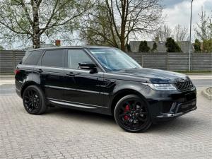 Black Land Rover Range Rover Sport 2018 in Jelgava, with an engine capacity of 4.40 L and mileage of 181 thousand km for 37900 €, photo 2 on AUTOMOTO.COM.LV