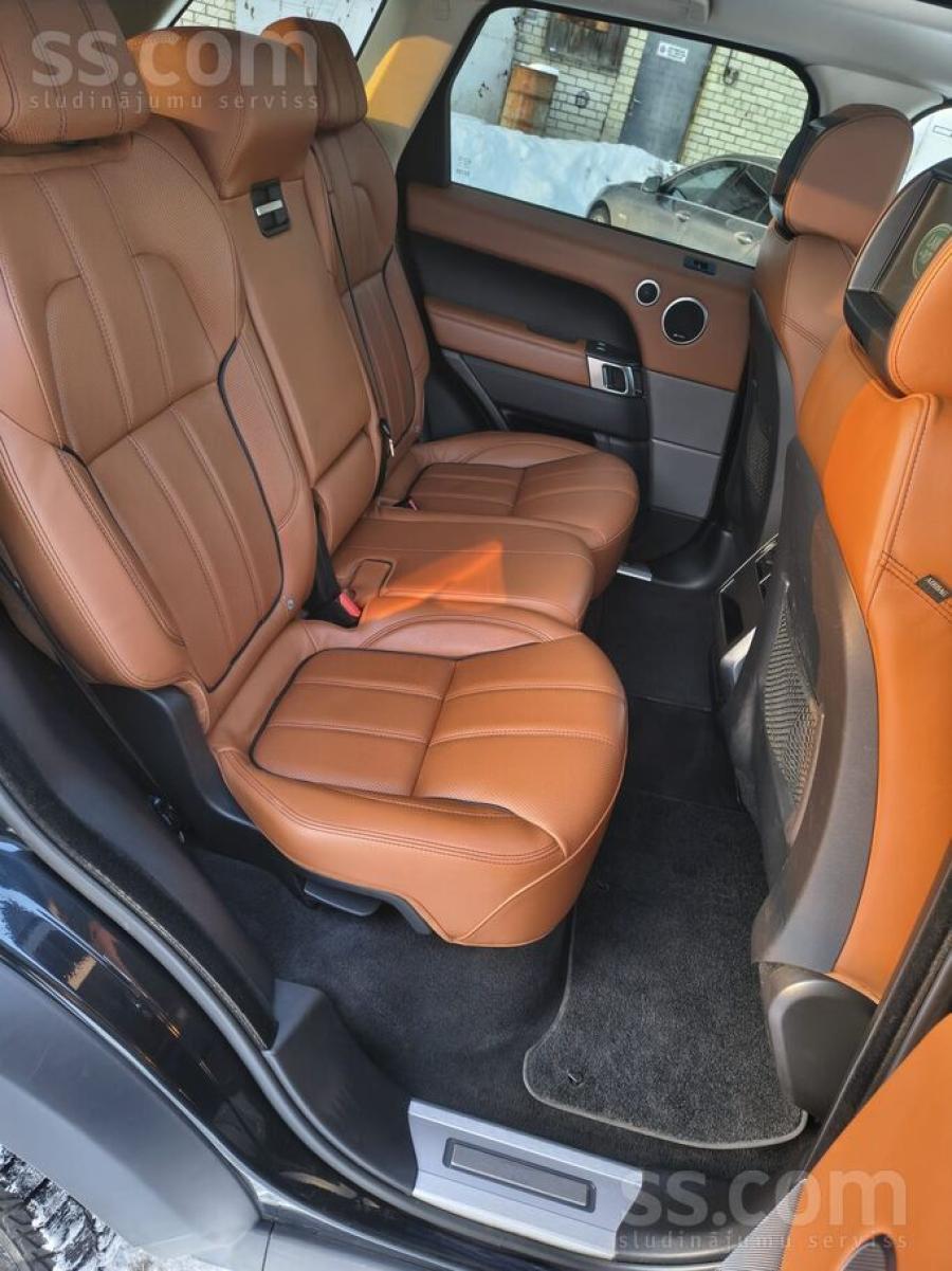 Melns Land Rover Range Rover Sport 2018 Rīga, ar dzinēja tilpumu 3.00 L un nobraukumu 109 tūkst. km par 29990 €, foto 7 vietnē AUTOMOTO.COM.LV