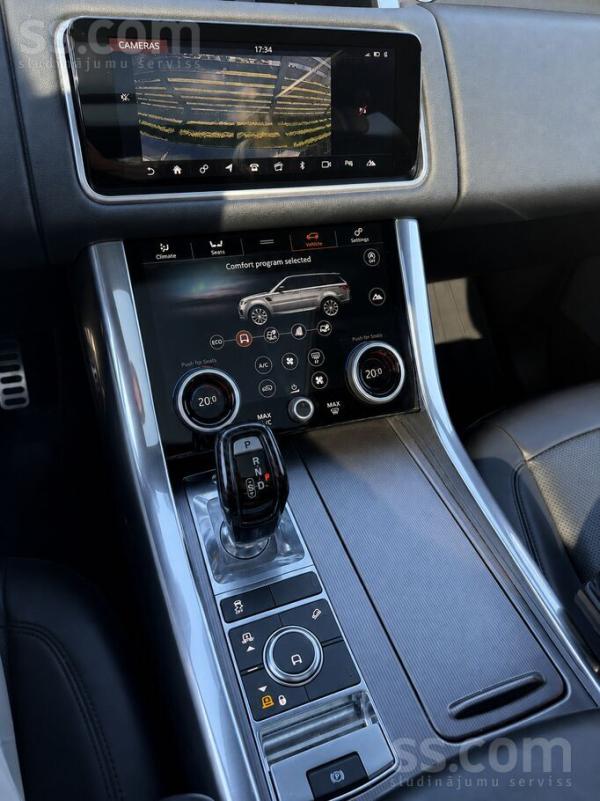 Melns Land Rover Range Rover Sport 2018 Rīga, ar dzinēja tilpumu 3.00 L un nobraukumu 177 tūkst. km par 26999 €, foto 8 vietnē AUTOMOTO.COM.LV