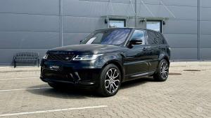 Black Land Rover Range Rover Sport 2018 in Vilnius, with an engine capacity of 4.37 L and mileage of 236 thousand km for 31990 €, photo  on AUTOMOTO.COM.LV
