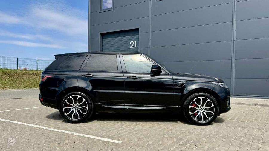 Melns Land Rover Range Rover Sport 2018 Viļņa, ar dzinēja tilpumu 4.37 L un nobraukumu 236 tūkst. km par 31990 €, foto 6 vietnē AUTOMOTO.COM.LV
