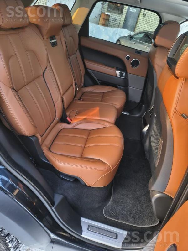 Black Land Rover Range Rover Sport 2018 in Riga, with an engine capacity of 3.00 L and mileage of 123 thousand km for 24200 €, photo 8 on AUTOMOTO.COM.LV