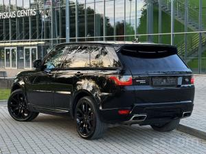 Black Land Rover Range Rover Sport 2018 in Jelgava, with an engine capacity of 4.40 L and mileage of 188 thousand km for 36900 €, photo 8 on AUTOMOTO.COM.LV