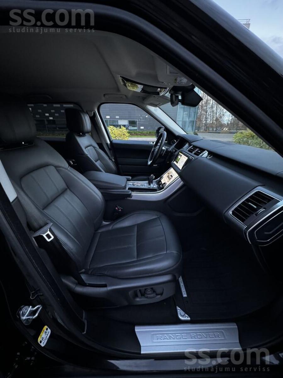 Black Land Rover Range Rover Sport 2018 in Jelgava, with an engine capacity of 4.40 L and mileage of 188 thousand km for 36900 €, photo 16 on AUTOMOTO.COM.LV