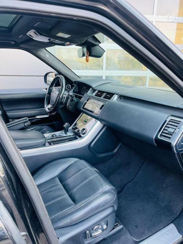 Black Land Rover Range Rover Sport 2019 in Vilnius, with an engine capacity of 2.00 L and mileage of 179 thousand km for 22600 €, photo 5 on AUTOMOTO.COM.LV