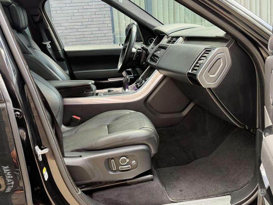 Melns Land Rover Range Rover Sport 2019 Viļņa, ar dzinēja tilpumu 2.00 L un nobraukumu 172 tūkst. km par 29990 €, foto 43 vietnē AUTOMOTO.COM.LV