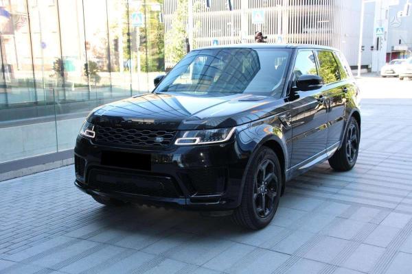 Black Land Rover Range Rover Sport 2020 in Vilnius, with an engine capacity of 2.99 L and mileage of 84 thousand km for 34900 €, photo 1 on AUTOMOTO.COM.LV