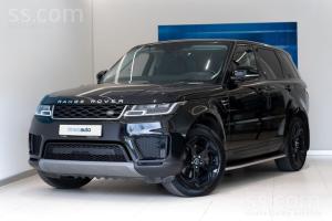 Melns Land Rover Range Rover Sport 2020 Rīga, ar dzinēja tilpumu 3.00 L un nobraukumu 131 tūkst. km par 27990 €, foto  vietnē AUTOMOTO.COM.LV