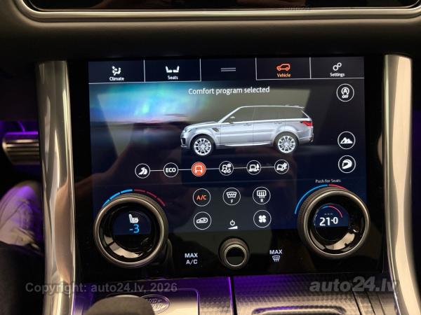 Melns Land Rover Range Rover Sport 2020 Tallina, ar dzinēja tilpumu 3.00 L un nobraukumu 145 tūkst. km par 41900 €, foto 10 vietnē AUTOMOTO.COM.LV