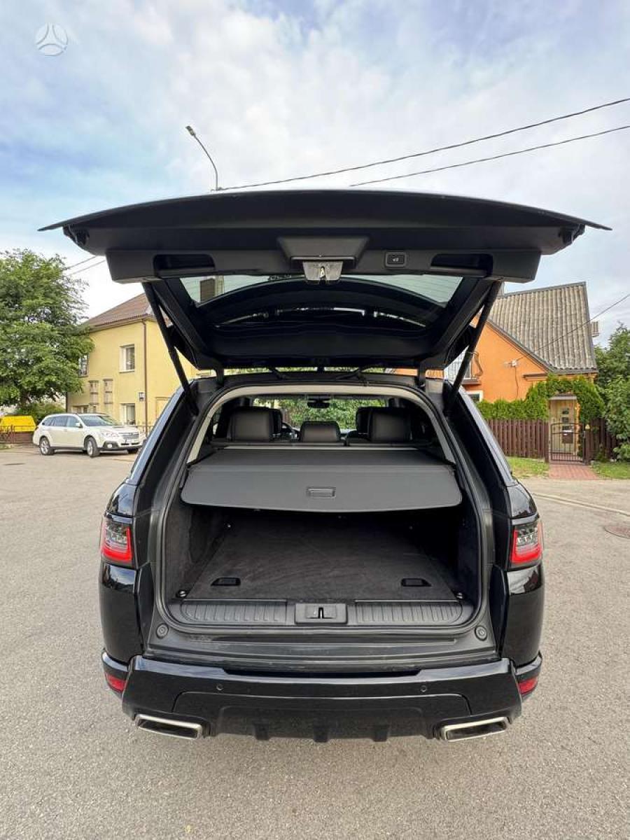 Melns Land Rover Range Rover Sport 2020 Šauļi, ar dzinēja tilpumu 3.00 L un nobraukumu 214 tūkst. km par 25880 €, foto 21 vietnē AUTOMOTO.COM.LV