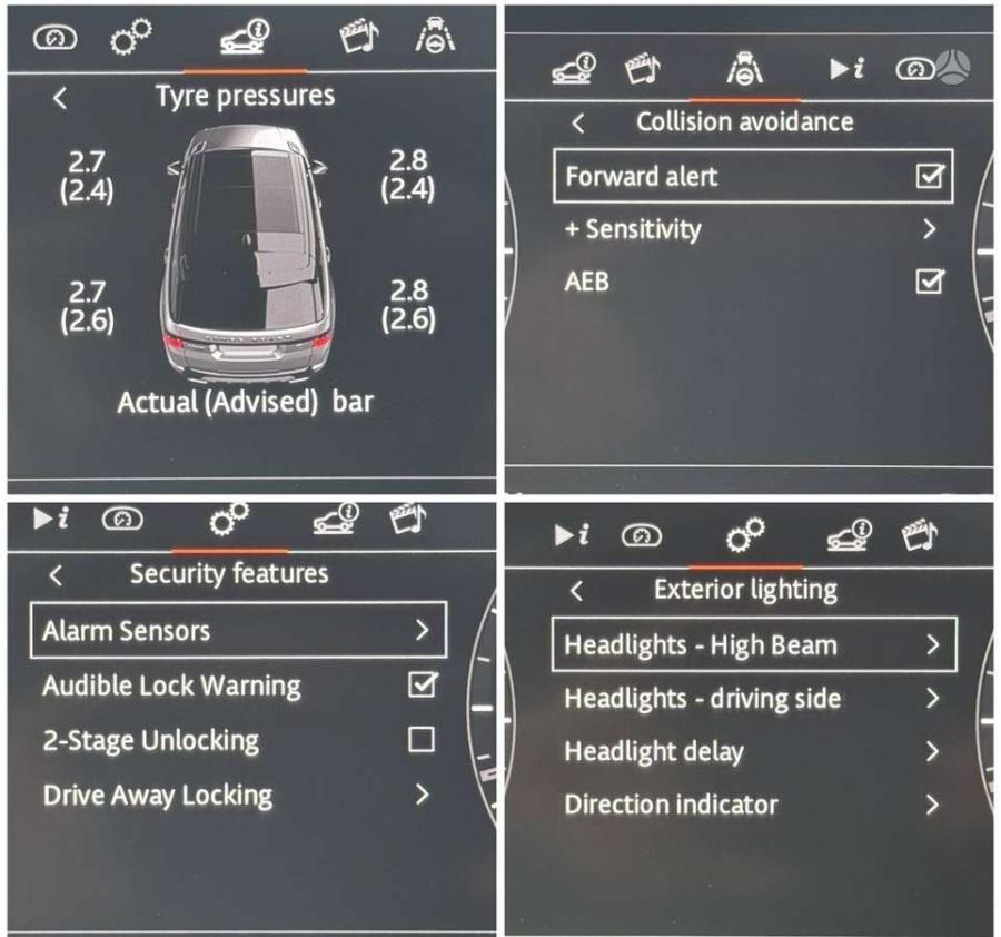 Melns Land Rover Range Rover Sport 2020 Šauļi, ar dzinēja tilpumu 3.00 L un nobraukumu 214 tūkst. km par 25880 €, foto 25 vietnē AUTOMOTO.COM.LV