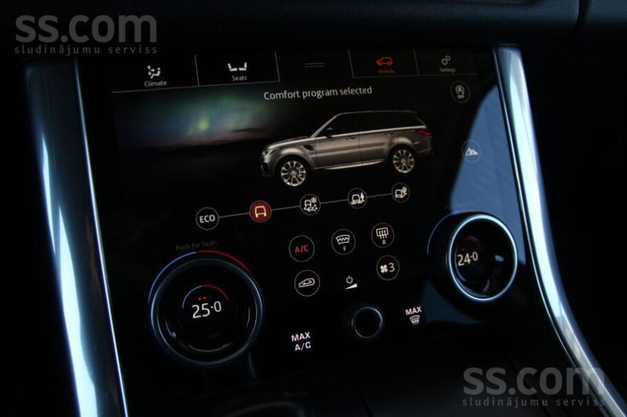 Melns Land Rover Range Rover Sport 2020 Rīga, ar dzinēja tilpumu 3.00 L un nobraukumu 116 tūkst. km par 29000 €, foto 20 vietnē AUTOMOTO.COM.LV