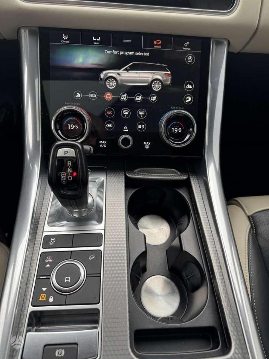 Melns Land Rover Range Rover Sport 2022 Viļņa, ar dzinēja tilpumu 3.00 L un nobraukumu 157 tūkst. km par 36700 €, foto 11 vietnē AUTOMOTO.COM.LV