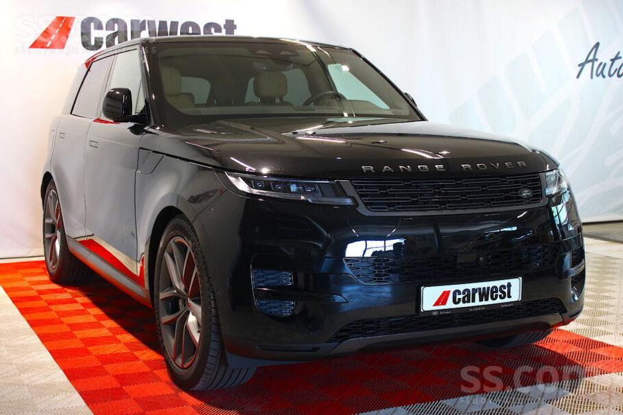 Black Land Rover Range Rover Sport 2025 in Riga, with an engine capacity of 3.00 L and mileage of 18 thousand km for 89900 €, photo 4 on AUTOMOTO.COM.LV