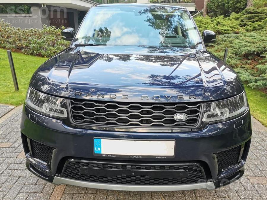 Zils Land Rover Range Rover Sport 2021 Rīga, ar dzinēja tilpumu 3.00 L un nobraukumu 84 tūkst. km par 49777 €, foto 1 vietnē AUTOMOTO.COM.LV