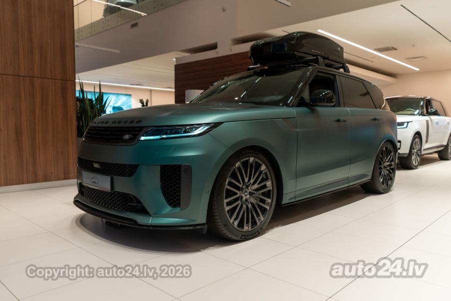 Green Land Rover Range Rover Sport 2026 in Tallinn, with an engine capacity of 4.40 L and mileage of 0 thousand km for 221000 €, photo 3 on AUTOMOTO.COM.LV