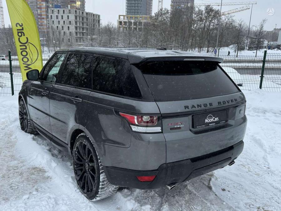 Pelēks Land Rover Range Rover Sport 2013 Viļņa, ar dzinēja tilpumu 2.99 L un nobraukumu 232 tūkst. km par 18500 €, foto 8 vietnē AUTOMOTO.COM.LV