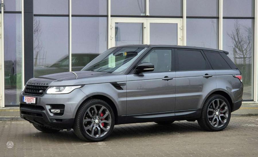 Pelēks Land Rover Range Rover Sport 2014 Viļņa, ar dzinēja tilpumu 2.99 L un nobraukumu 203 tūkst. km par 14950 €, foto 3 vietnē AUTOMOTO.COM.LV