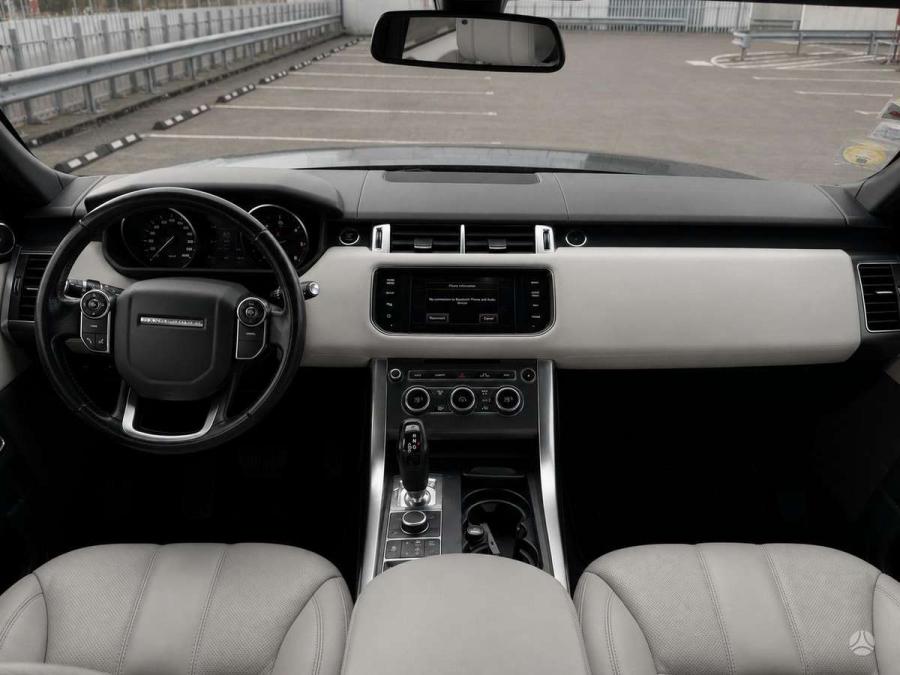 Pelēks Land Rover Range Rover Sport 2014 Viļņa, ar dzinēja tilpumu 2.99 L un nobraukumu 199 tūkst. km par 14600 €, foto 14 vietnē AUTOMOTO.COM.LV