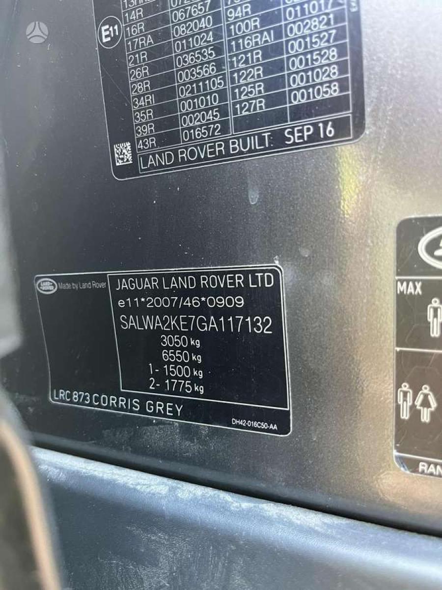Pelēks Land Rover Range Rover Sport 2016 Kauņa, ar dzinēja tilpumu 2.99 L un nobraukumu 200 tūkst. km par 9200 €, foto 27 vietnē AUTOMOTO.COM.LV