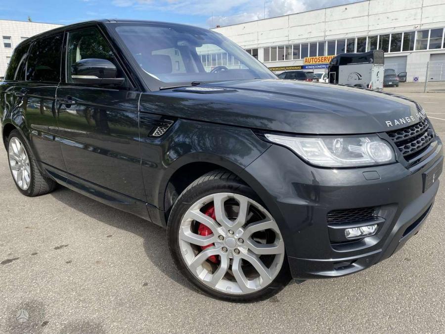Pelēks Land Rover Range Rover Sport 2016 Panevēža, ar dzinēja tilpumu 4.37 L un nobraukumu 193 tūkst. km par 19200 €, foto 1 vietnē AUTOMOTO.COM.LV