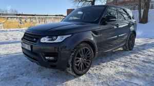 Pelēks Land Rover Range Rover Sport 2017 Panevēža, ar dzinēja tilpumu 2.99 L un nobraukumu 197 tūkst. km par 22300 €, foto  vietnē AUTOMOTO.COM.LV