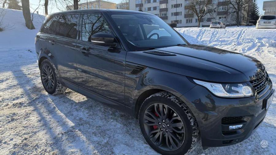Grey Land Rover Range Rover Sport 2017 in Panevezys, with an engine capacity of 2.99 L and mileage of 197 thousand km for 22300 €, photo 9 on AUTOMOTO.COM.LV