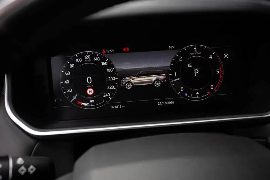 Grey Land Rover Range Rover Sport 2019 in Jelgava, with an engine capacity of 3.00 L and mileage of 321 thousand km for 21500 €, photo 27 on AUTOMOTO.COM.LV