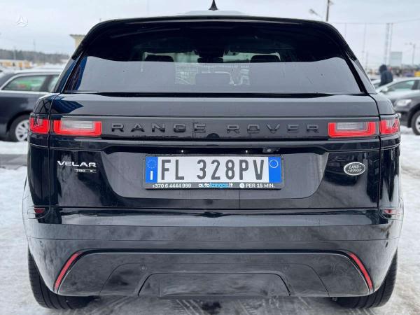 Black Land Rover Range Rover Velar 2018 in Vilnius, with an engine capacity of 2.00 L and mileage of 168 thousand km for 22500 €, photo 6 on AUTOMOTO.COM.LV