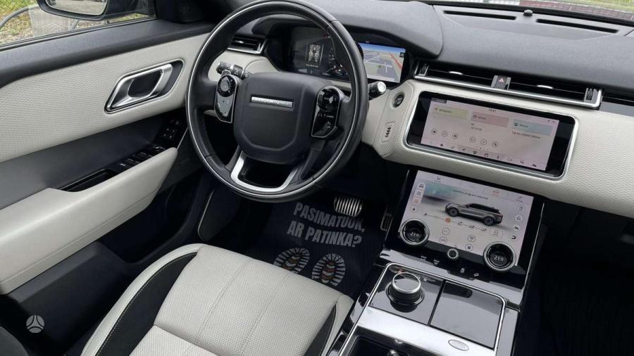 Melns Land Rover Range Rover Velar 2018 Marijampole, ar dzinēja tilpumu 2.00 L un nobraukumu 152 tūkst. km par 22290 €, foto 22 vietnē AUTOMOTO.COM.LV