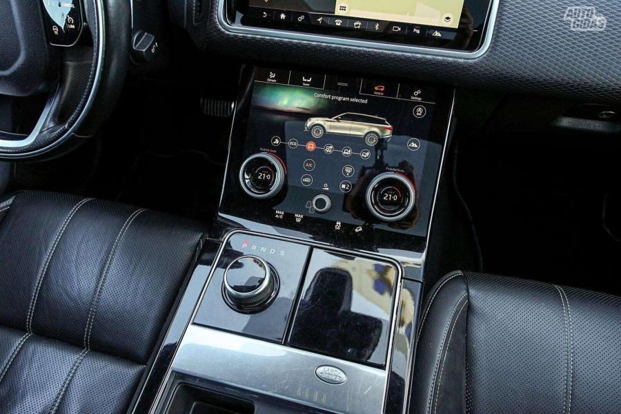Black Land Rover Range Rover Velar 2018 in Kaunas, with an engine capacity of 2.00 L and mileage of 175 thousand km for 21950 €, photo 22 on AUTOMOTO.COM.LV