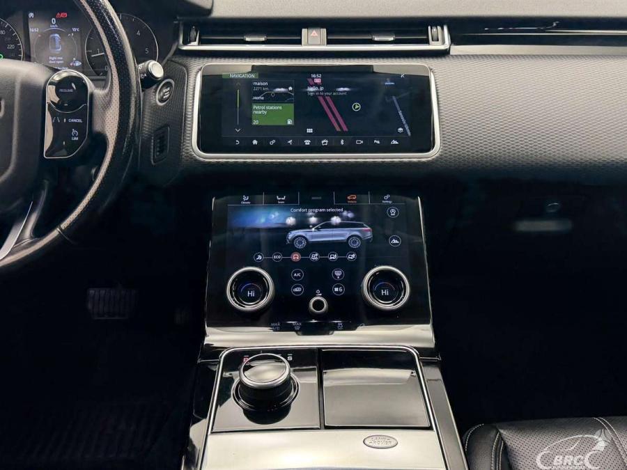 Black Land Rover Range Rover Velar 2018 in Vilnius, with an engine capacity of 2.00 L and mileage of 192 thousand km for 16900 €, photo 17 on AUTOMOTO.COM.LV