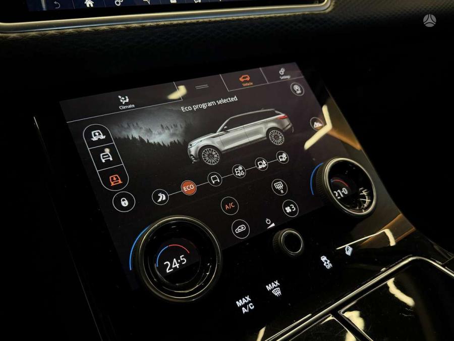 Melns Land Rover Range Rover Velar 2018 Kauņa, ar dzinēja tilpumu 2.99 L un nobraukumu 170 tūkst. km par 26990 €, foto 27 vietnē AUTOMOTO.COM.LV